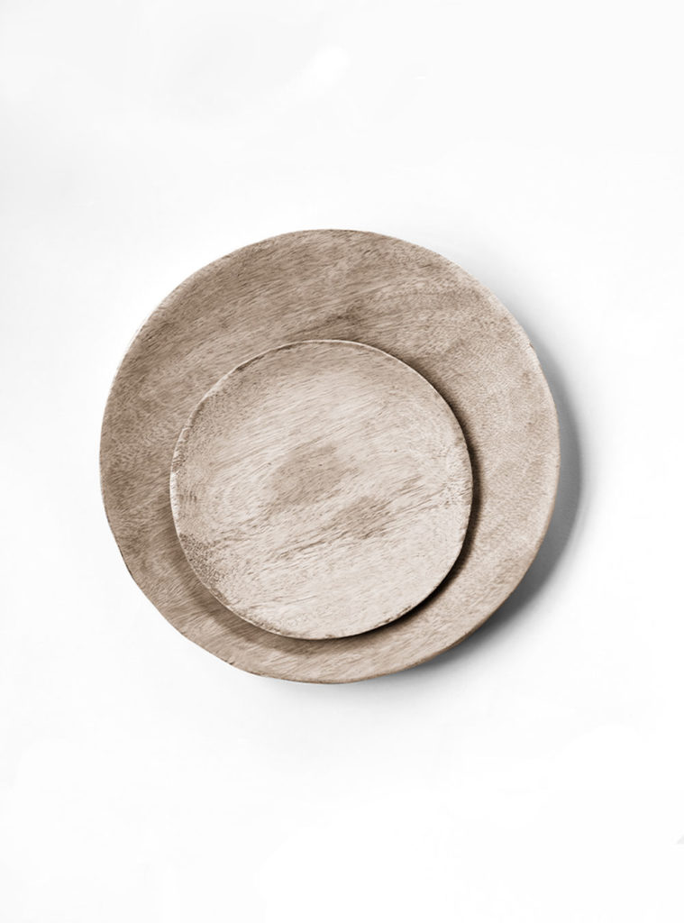 Wood plate small mango wood circle made in Kenya sustainable production ...